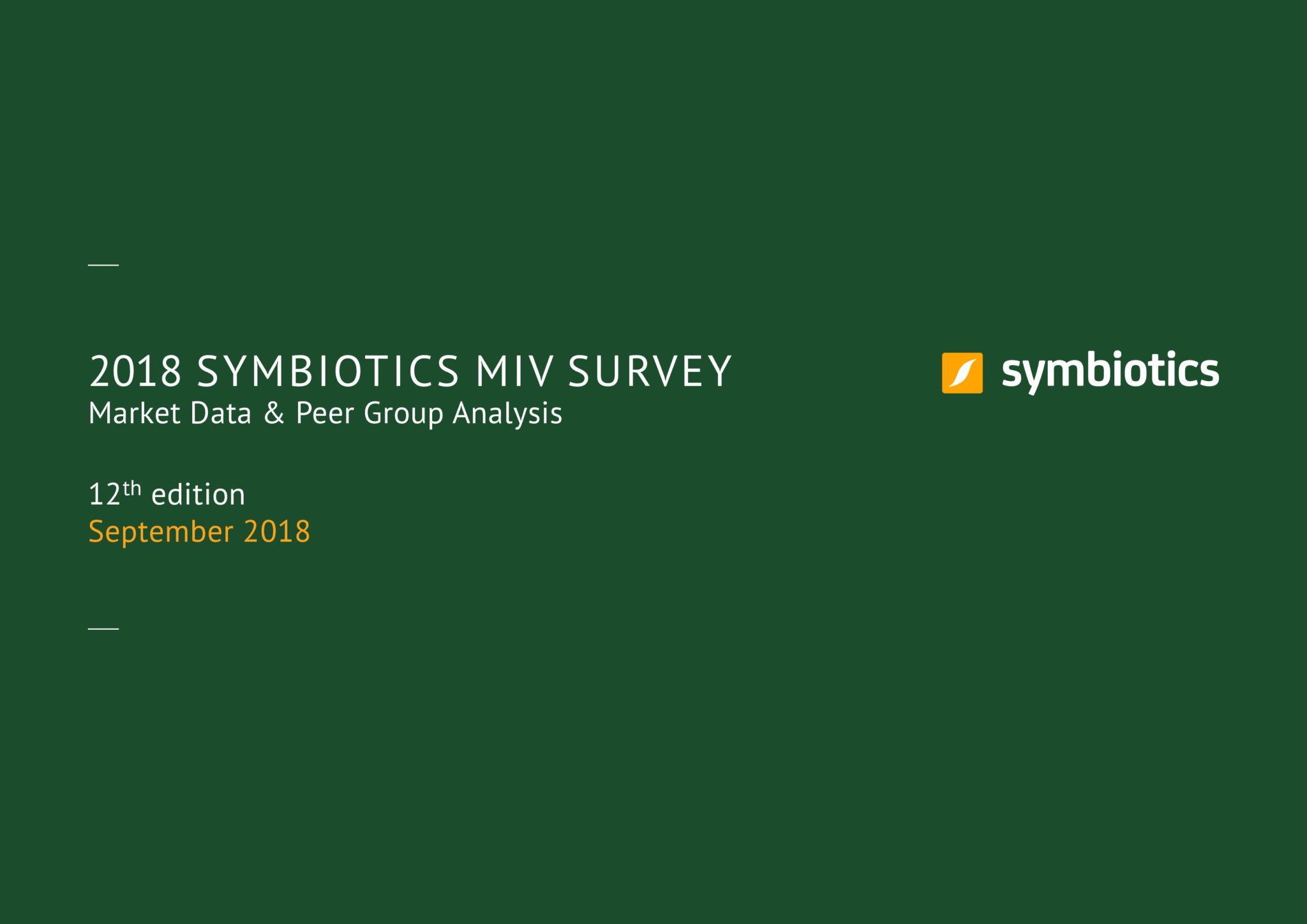 2018 Symbiotics Microfinance Investment Vehicles (MIV) Survey ...